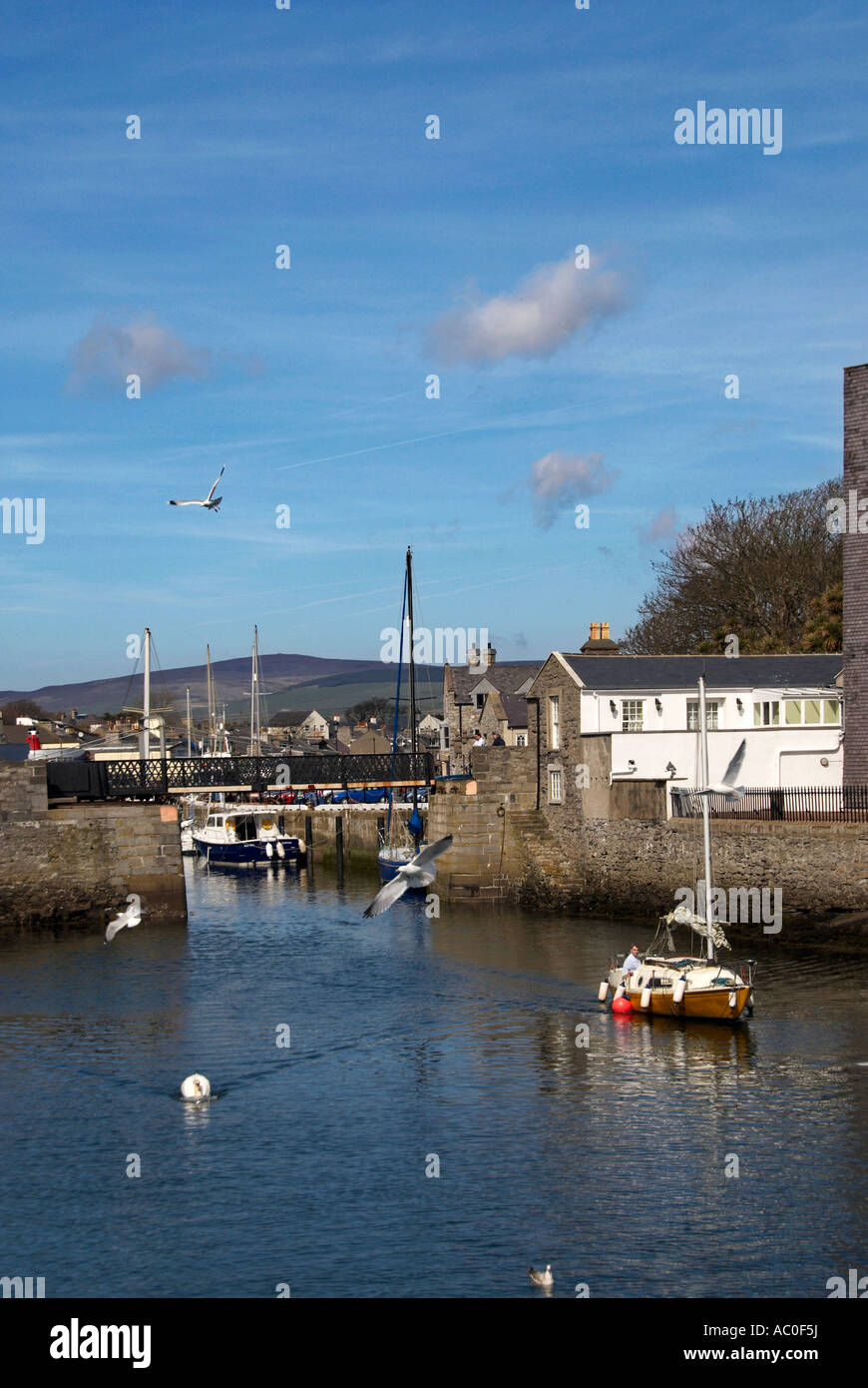 Harbour Entrance Castletown IOM Stock Photo - Alamy