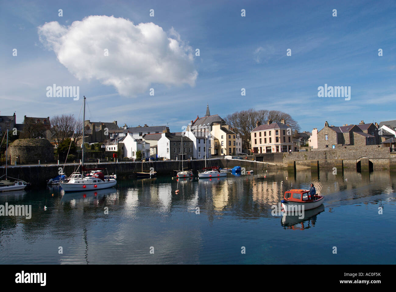 The Harbour In Castletown IOM Stock Photo - Alamy