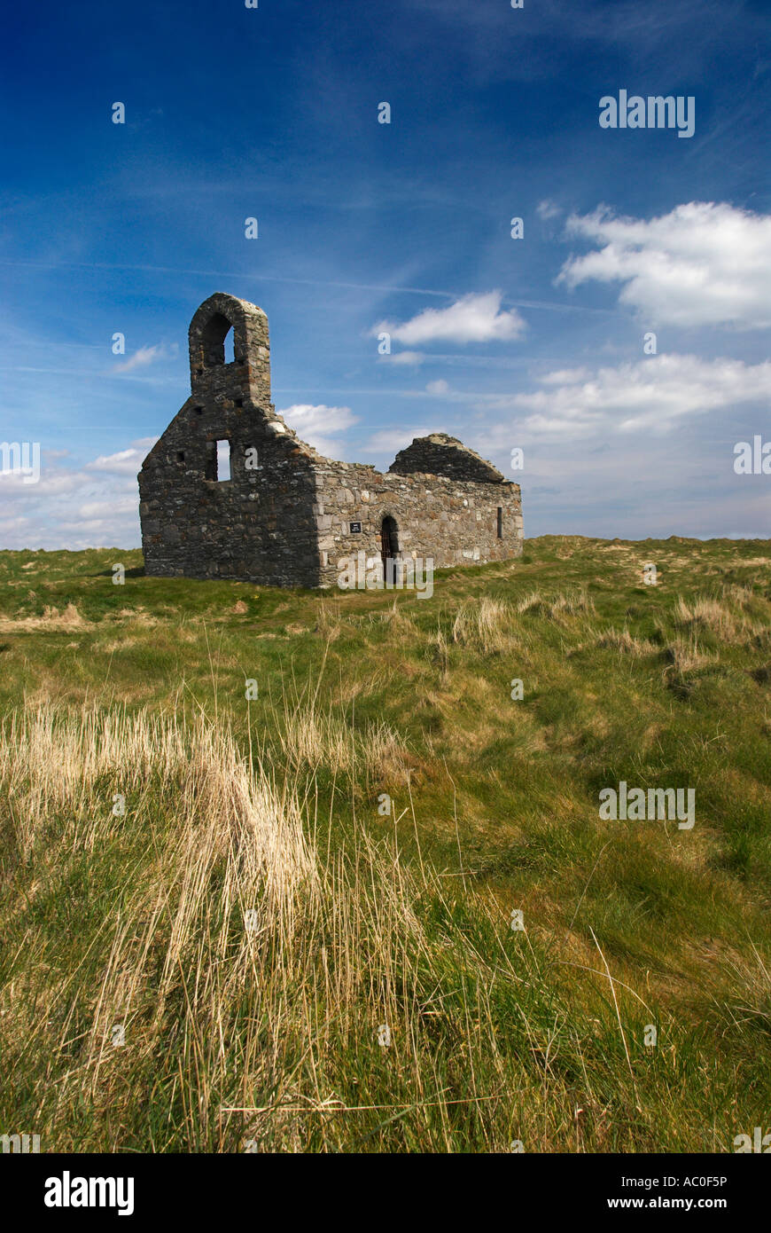 Chapel Ruins Langness St Michaels Island IOM Stock Photo - Alamy