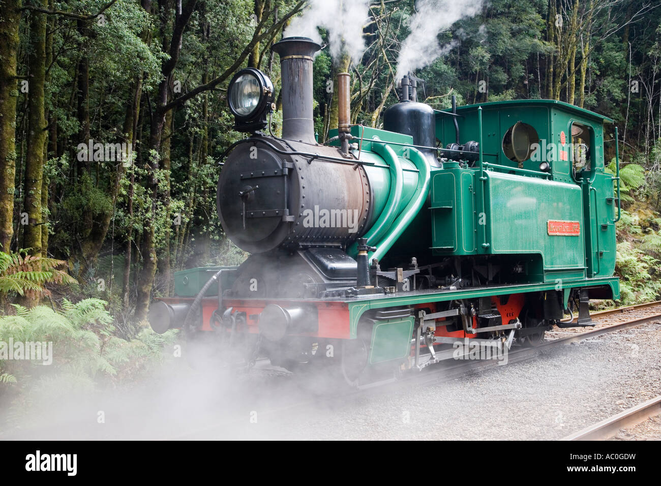 The restored West Coast Wilderness Railway between Strahan and ...