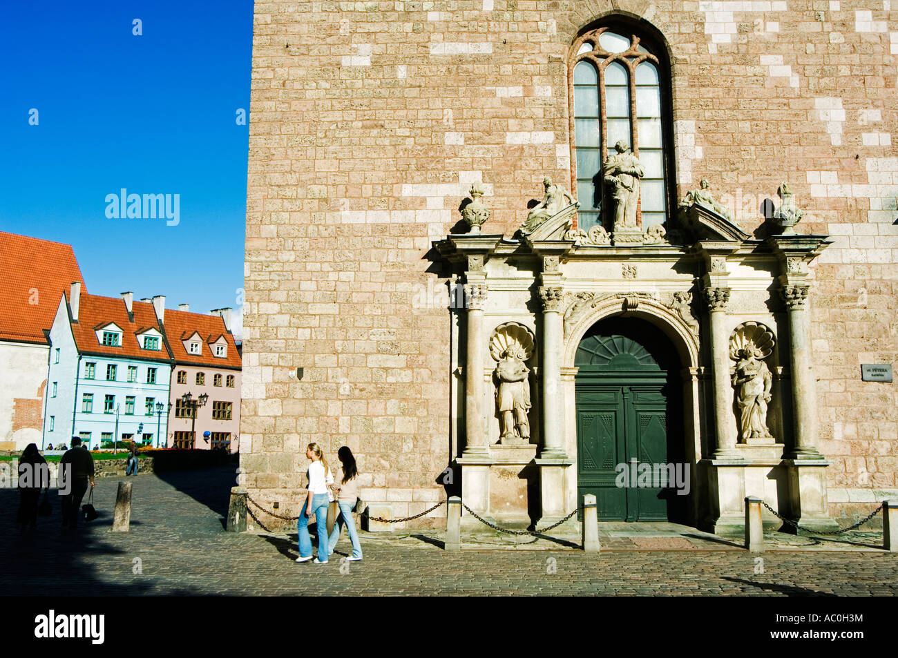 Entrance to St Peters church a 13th Century Medieval Lutheran Church ...