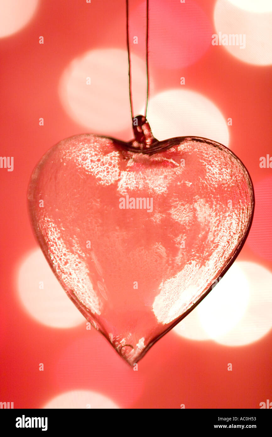 Clear glass heart Stock Photo - Alamy