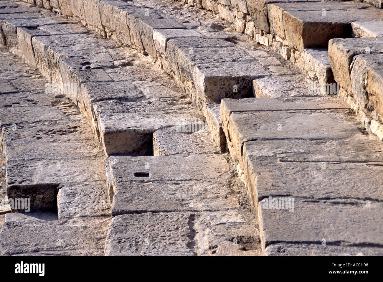 Steps of the ancient greek theatre Emporion Cyprus Stock Photo - Alamy