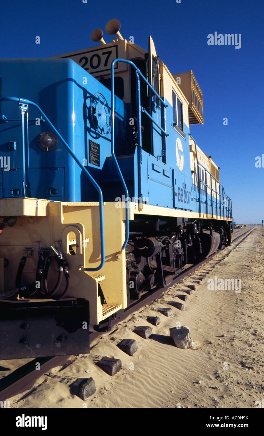 The locomotive for the worlds longest train sits at the station in ...