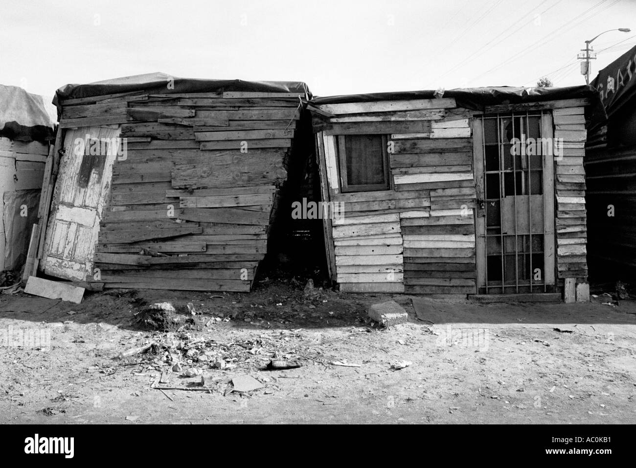 Two shacks Langa Township Stock Photo - Alamy
