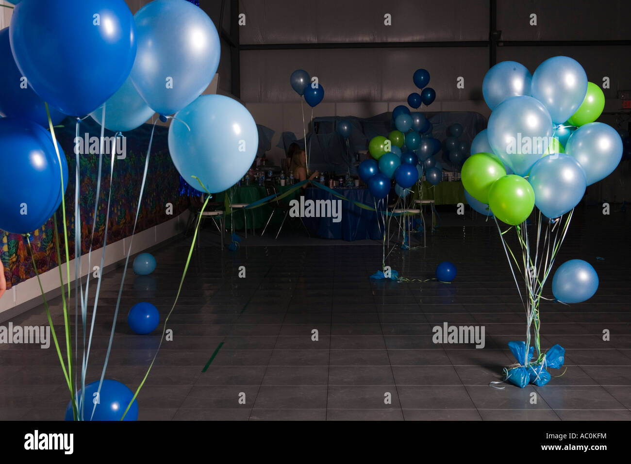 Balloons at a school dance Stock Photo - Alamy