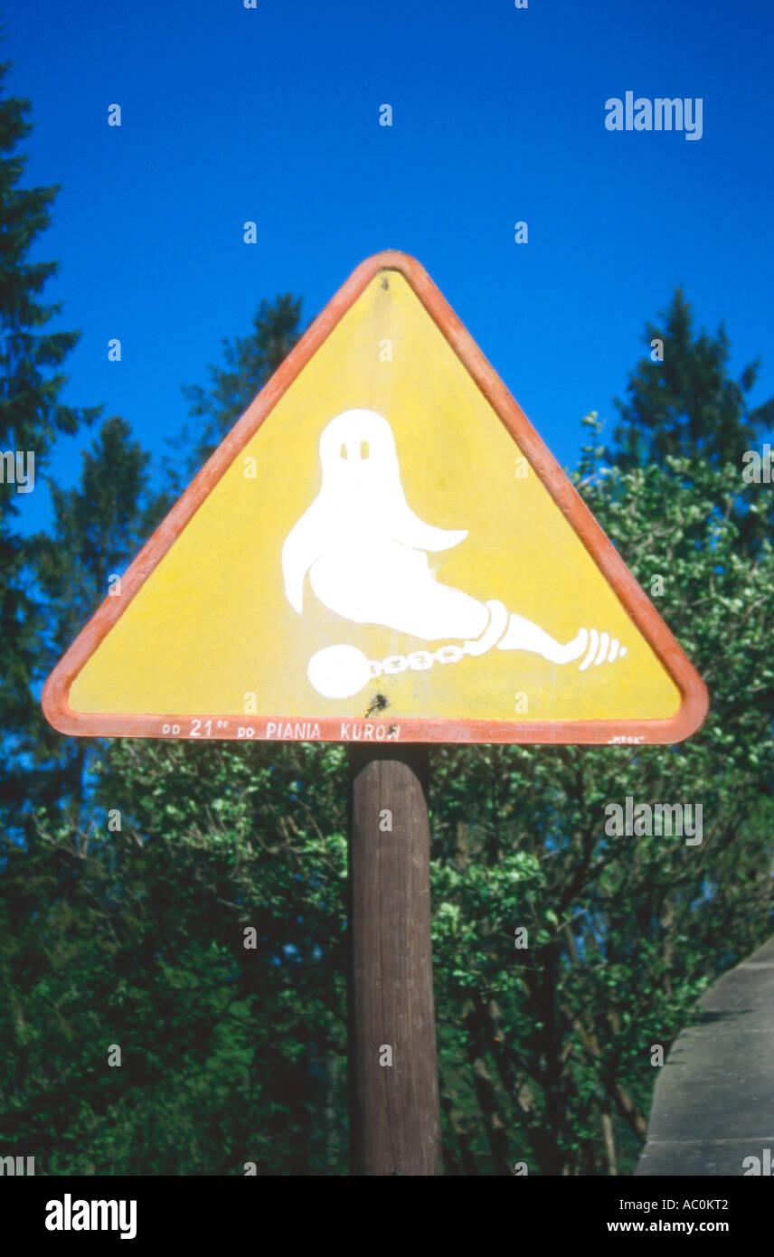 Beware of ghosts sign hi-res stock photography and images - Alamy