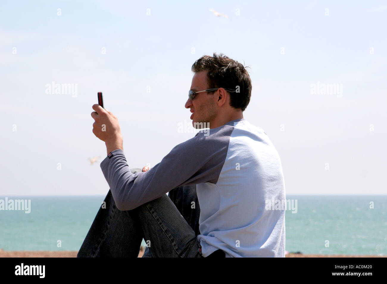 self portrait using mobile phone Stock Photo - Alamy