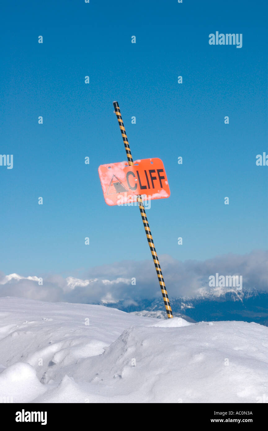 Cliff warning sign Stock Photo - Alamy
