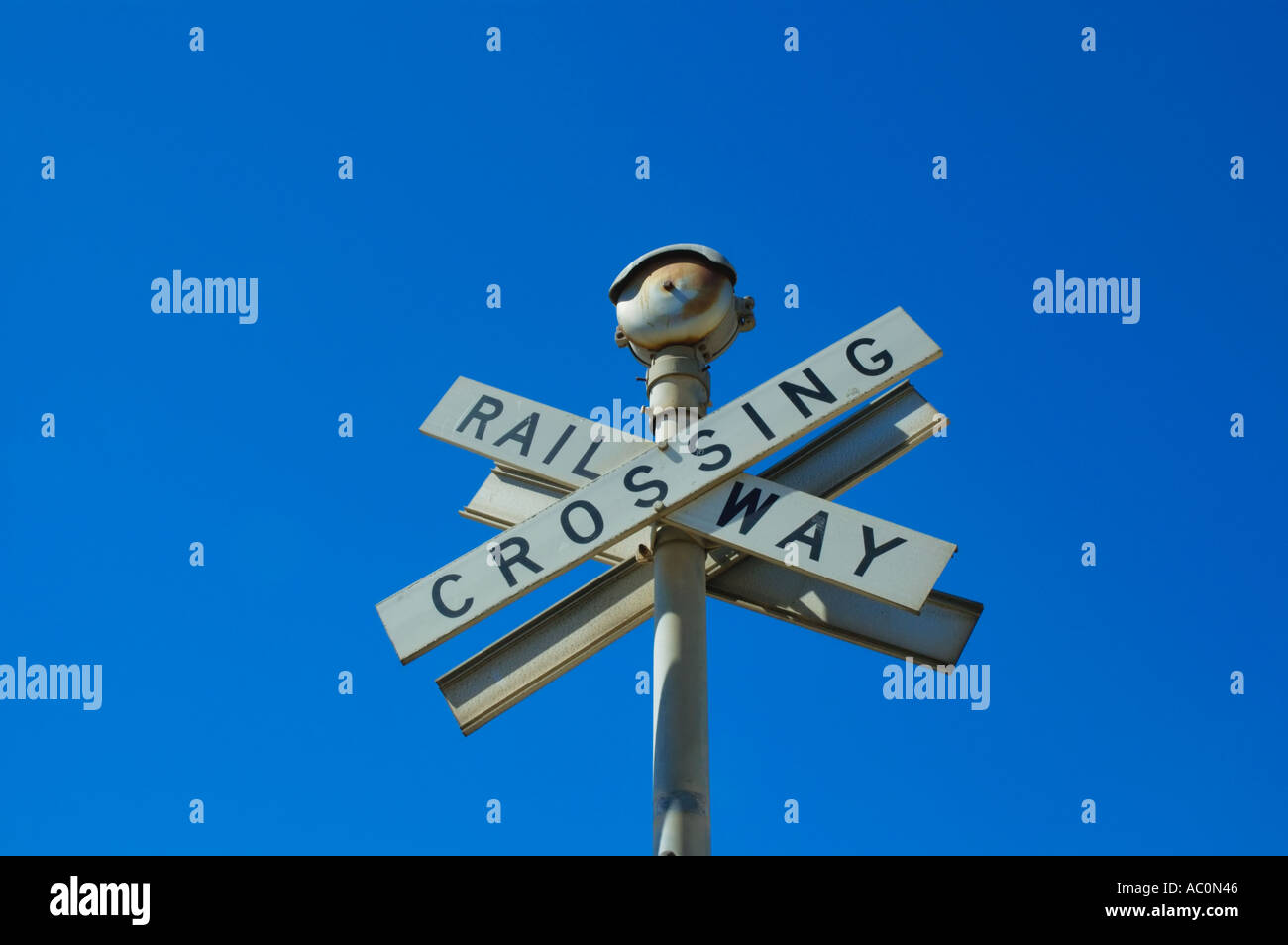 Western Australia Perth Fremantle Old Railway Crossing sign Stock Photo ...