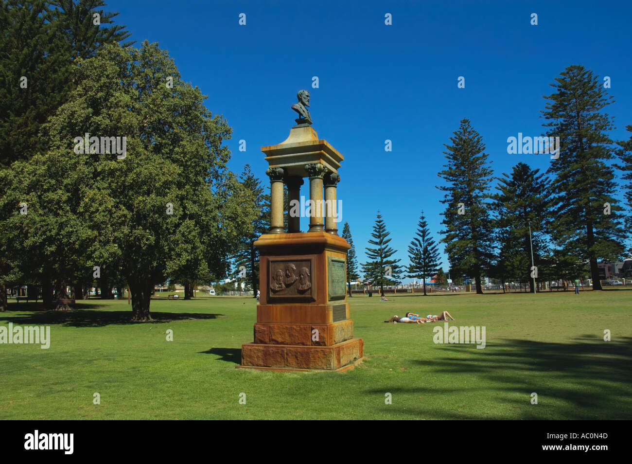 Western Australia Perth Fremantle The Esplanade Park with statue Girls ...
