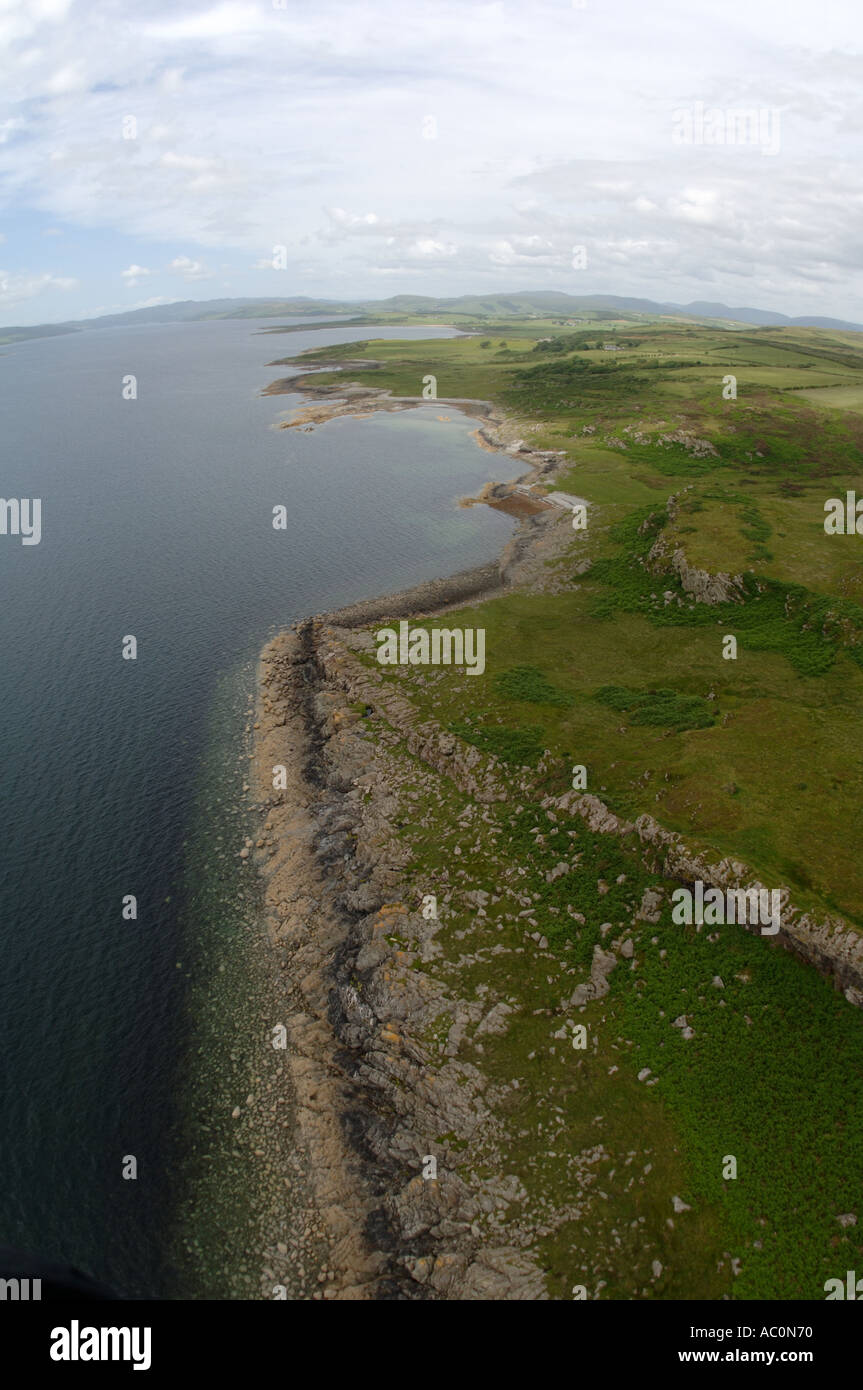 aerial views if the Isle of Bute of the west coastline Stock Photo - Alamy