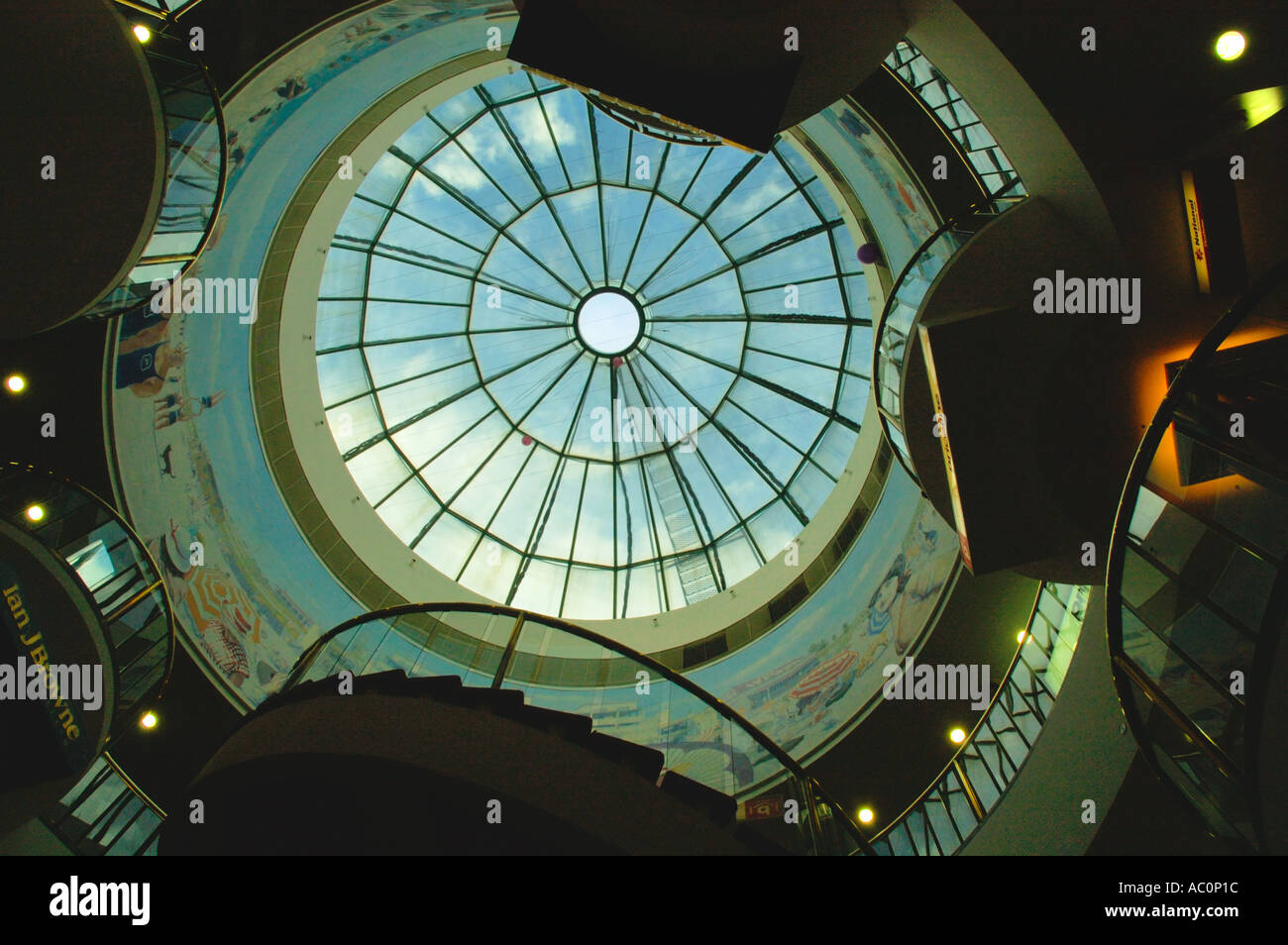 Western Australia Perth Glass dome in shopping centre radial structure ...