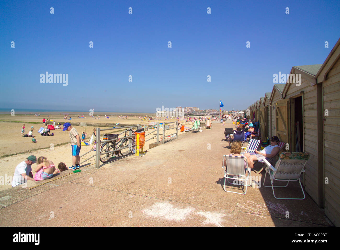 Minnis Bay Beach in the summer heat a blue flag beach showing the ...