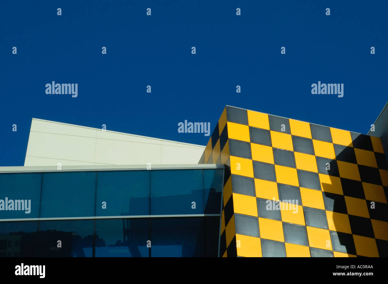 Western Australia Perth Modern cinema building with black yellow ...