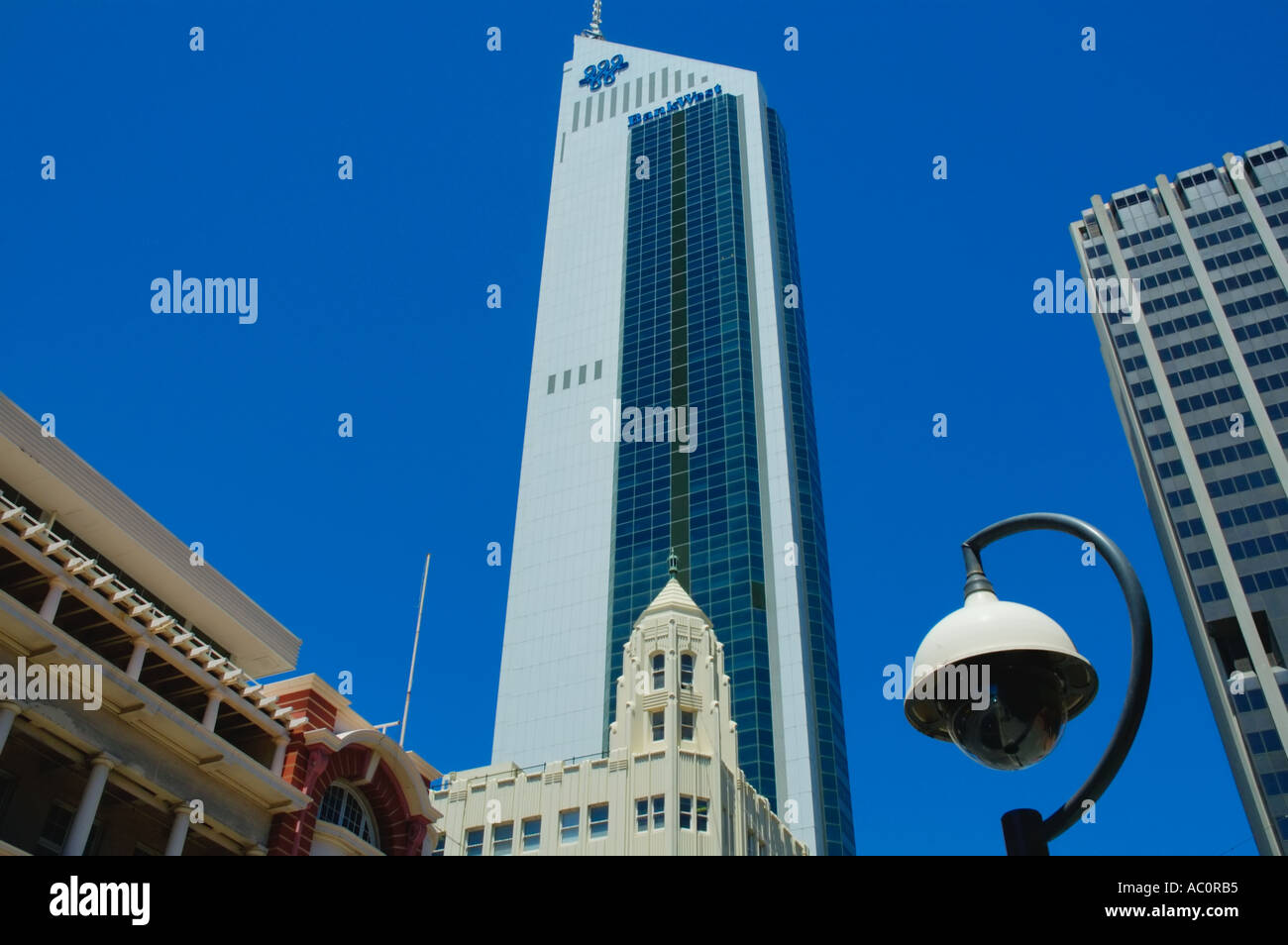 Western Australia Perth Contrast of old and new architecture Bank West ...