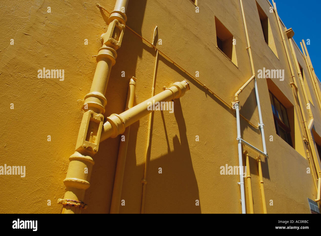 Western Australia Perth Fremantle Yellow back wall of building with ...