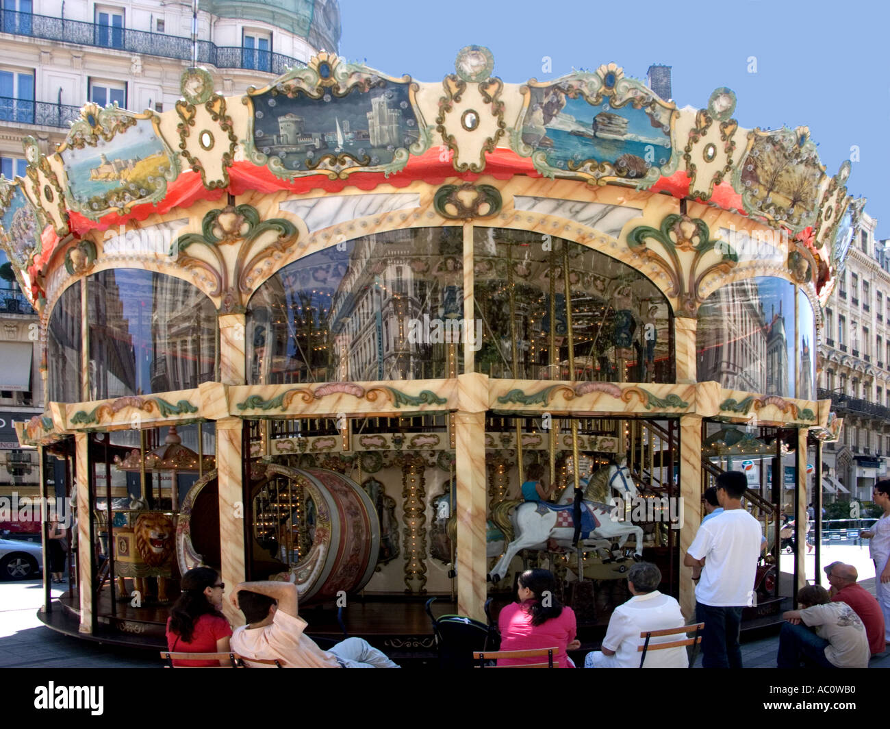 Covered Carousel Lyon France Stock Photo - Alamy