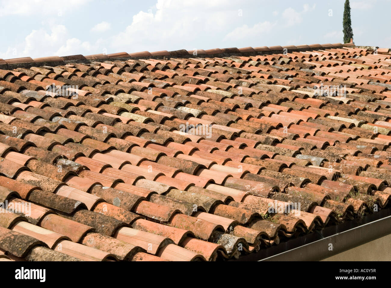 roof tiles on an italian roof in verona Stock Photo - Alamy