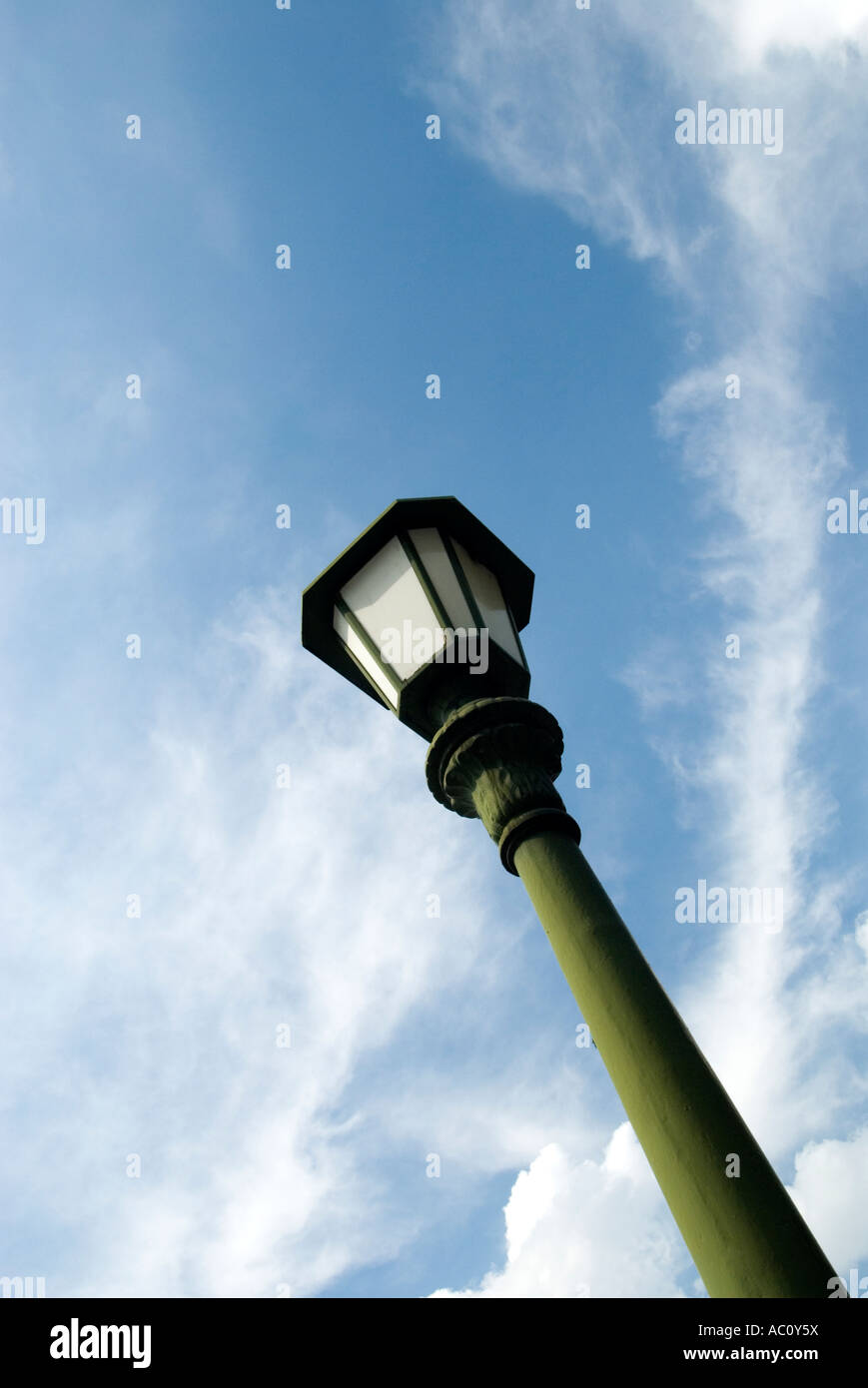 an italian street lamp in green Stock Photo - Alamy