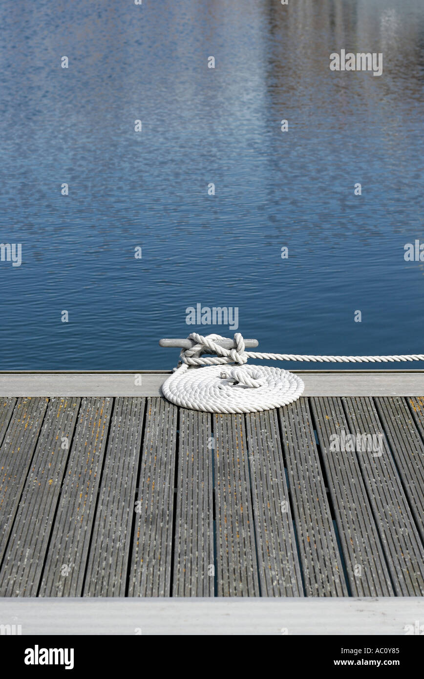 Marina jetty mooring Stock Photo - Alamy
