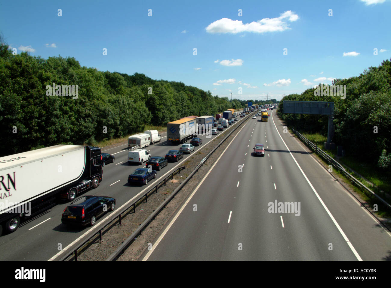 Motorway Traffic Jam 01 Stock Photo - Alamy