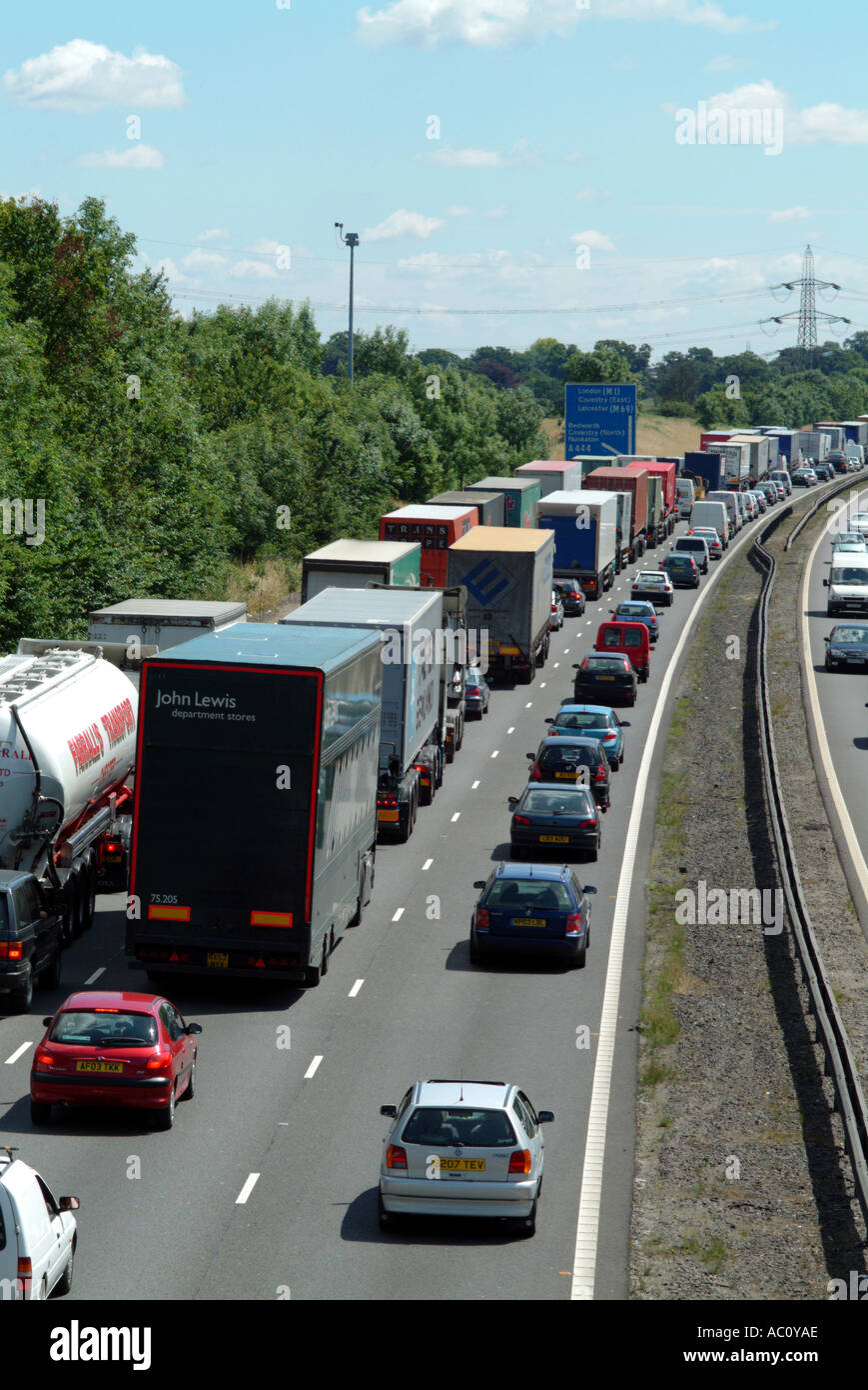 Motorway Traffic Jam 05 Stock Photo - Alamy