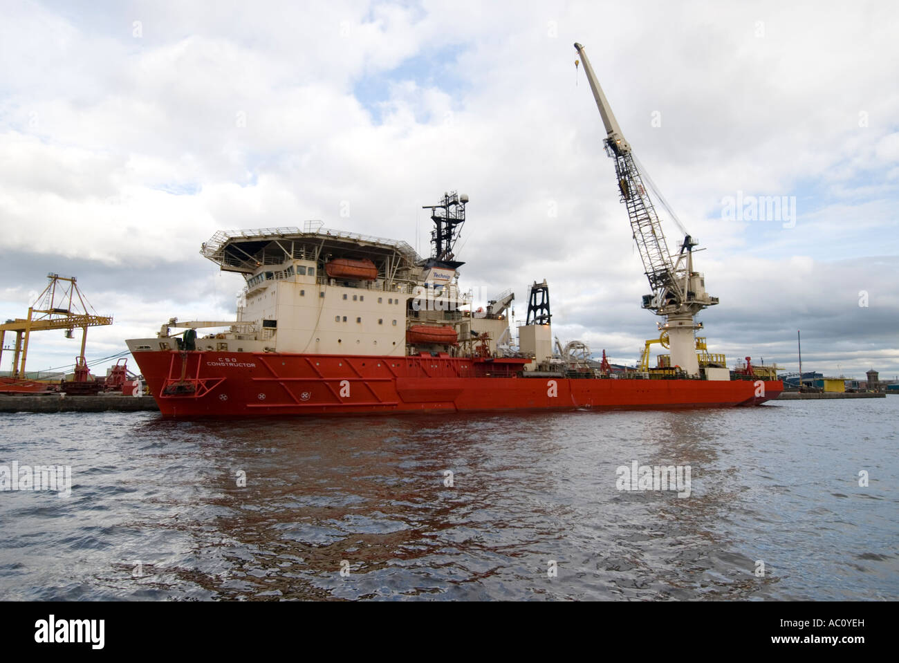 the cso constructor at leith port the ship is a deep pipe laying ship ...
