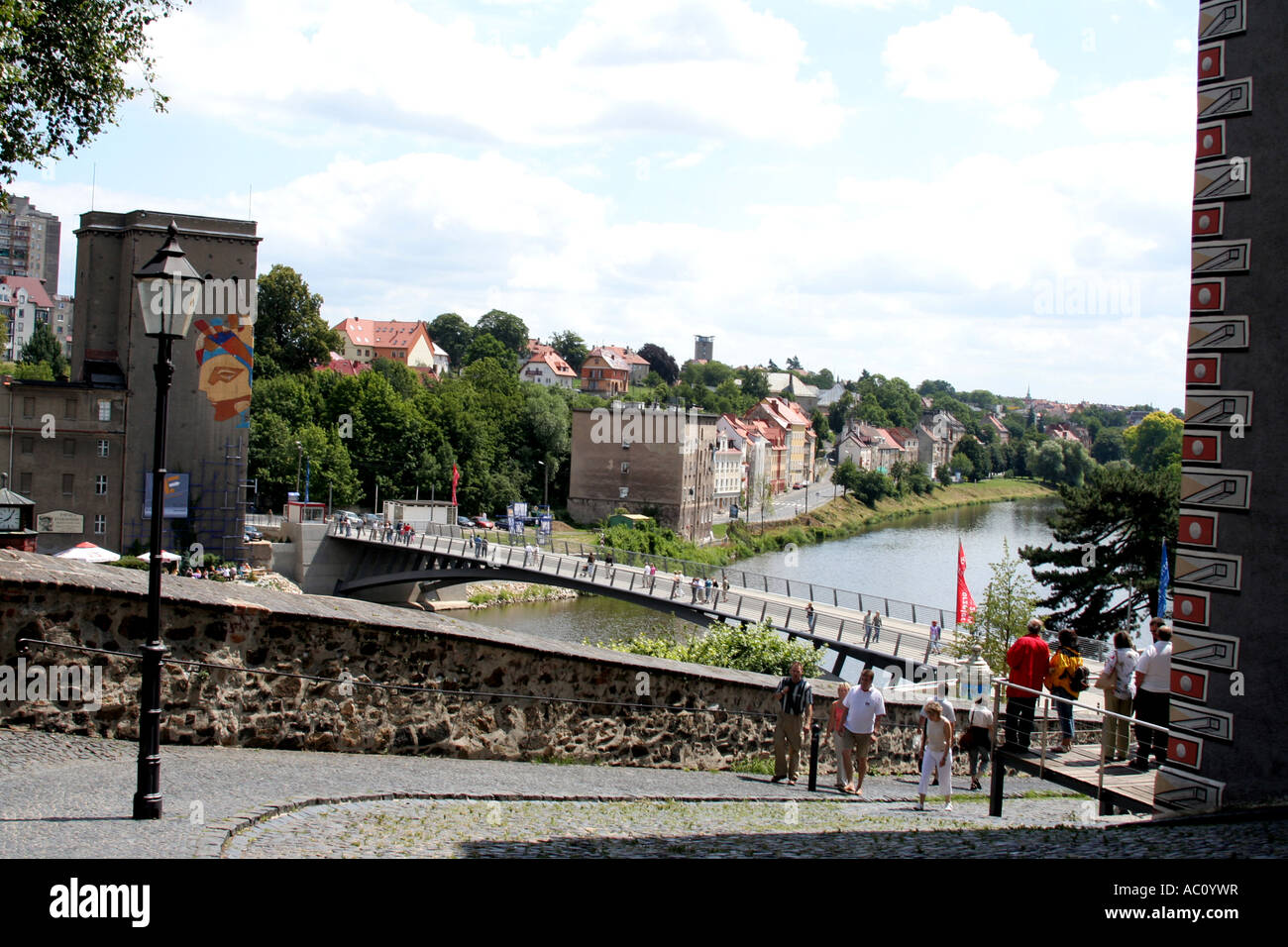 Old town bridge between Görlitz and Zgorzelec, Germany and Poland Stock ...