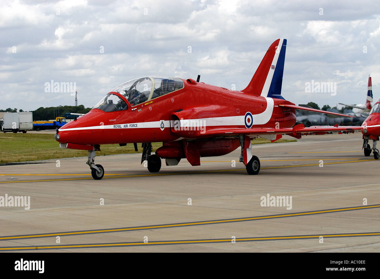 Red Arrow on Runway Stock Photo - Alamy