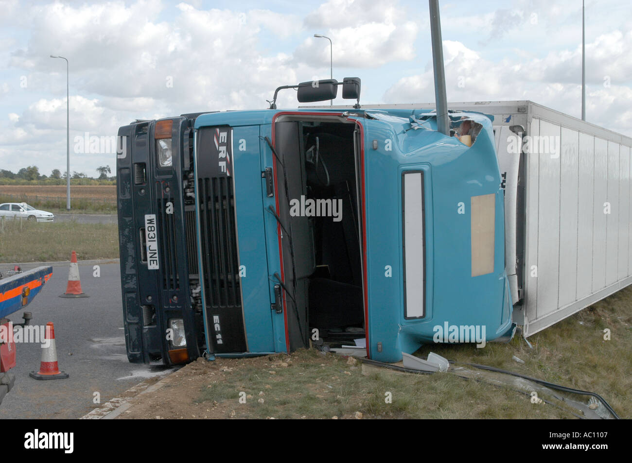 Crashed lorry Stock Photo - Alamy