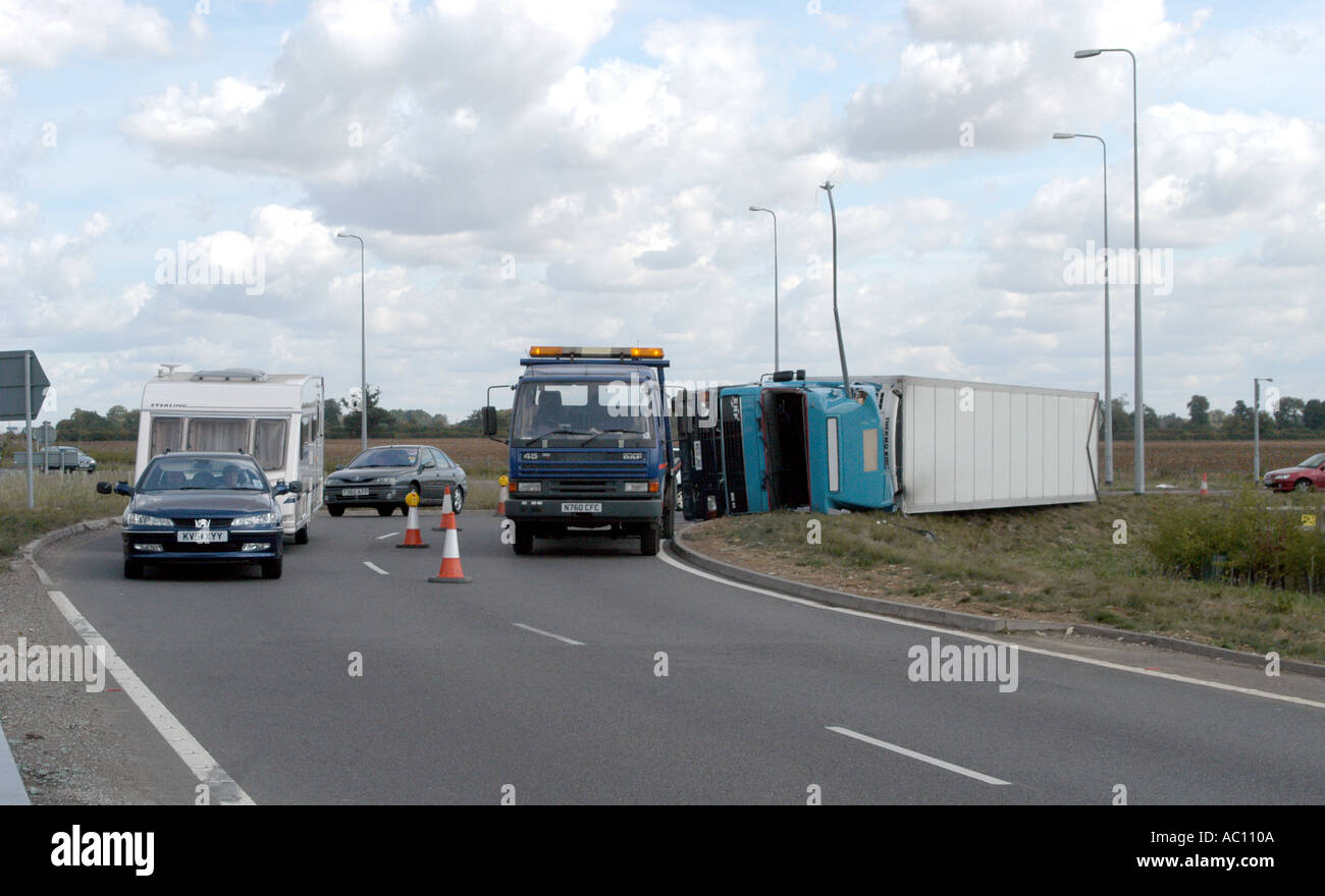 Crashed lorry Stock Photo - Alamy