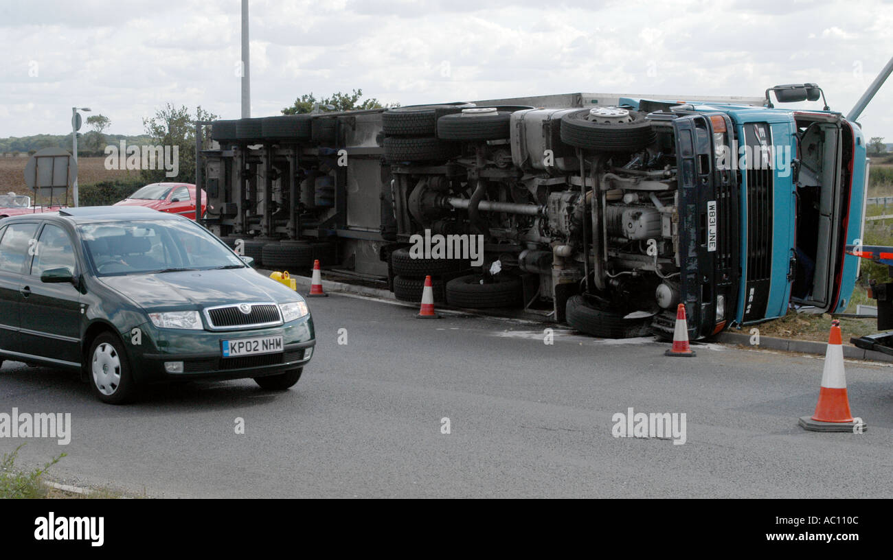 Crashed lorry Stock Photo - Alamy