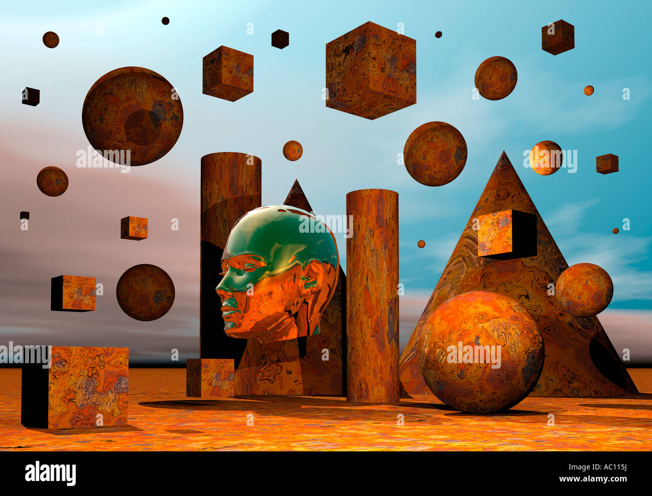 Mind Over Matter,A 3D Conceptual Image Stock Photo - Alamy