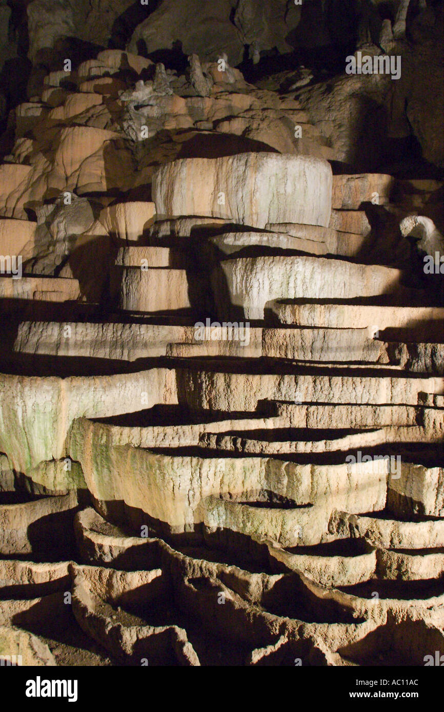 Sinter terraces in the Skocjan caves Slovenia Stock Photo - Alamy