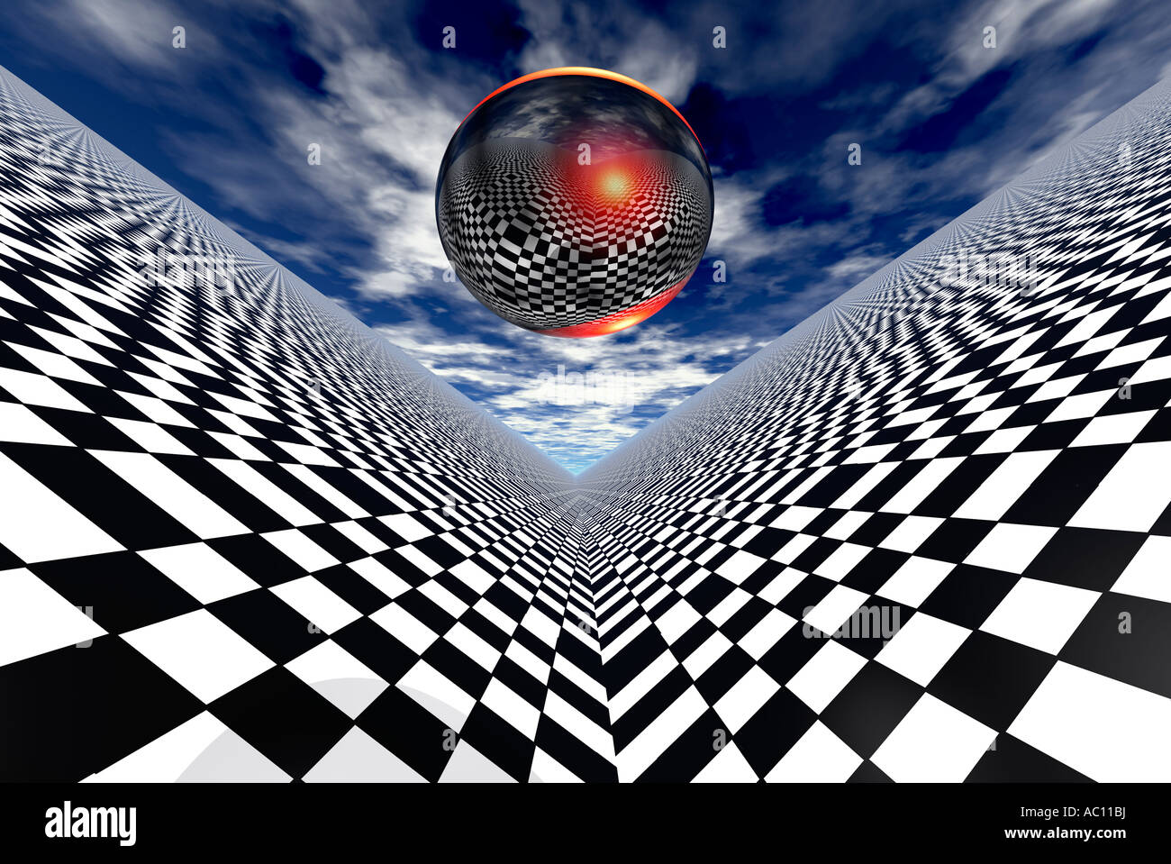 A 3D Computerized Information & Technology Concept Stock Photo - Alamy