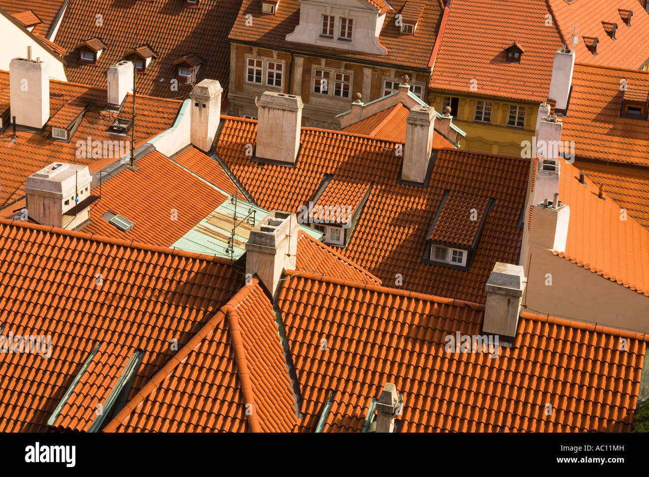 Roof tops in Prague Stock Photo - Alamy