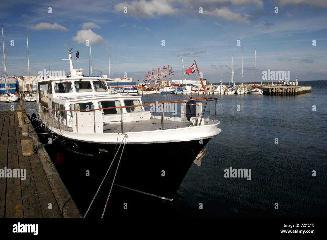 Boat in the harbour Stock Photo - Alamy