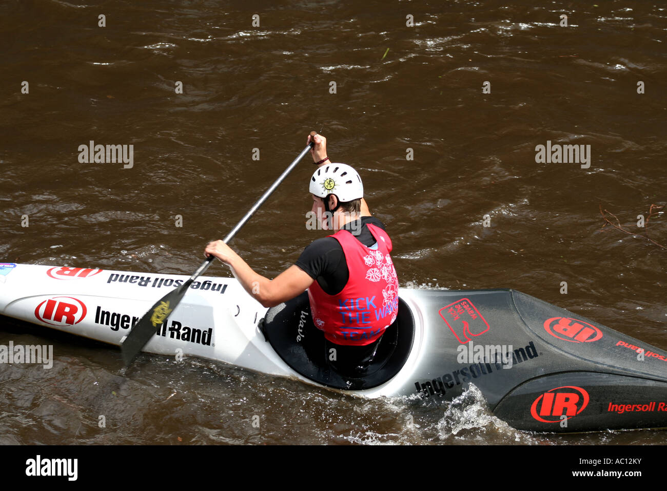 Kayaker on the River Stock Photo - Alamy
