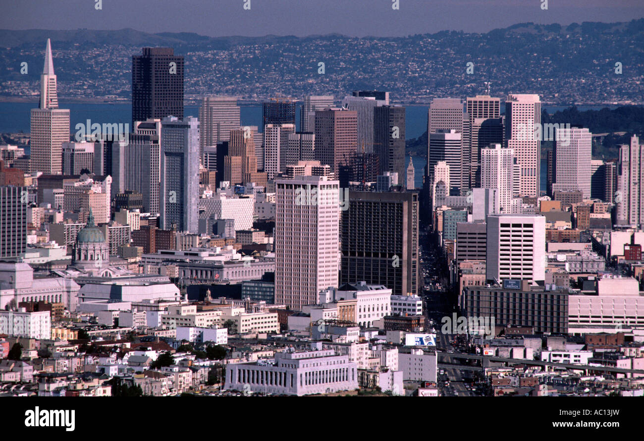 San Francisco California city skyline in 1985 Stock Photo - Alamy