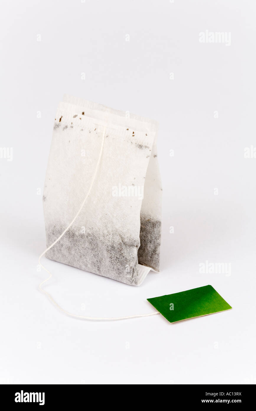 Tea bag isolated on a white background Stock Photo - Alamy
