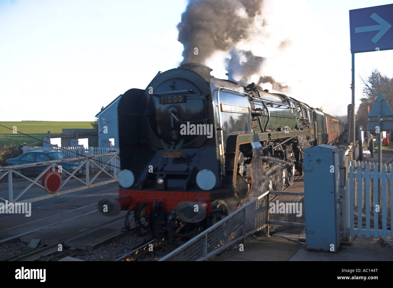 "Duke of Gloucester" 71000 class 8P at Elsenham Essex. The last express ...