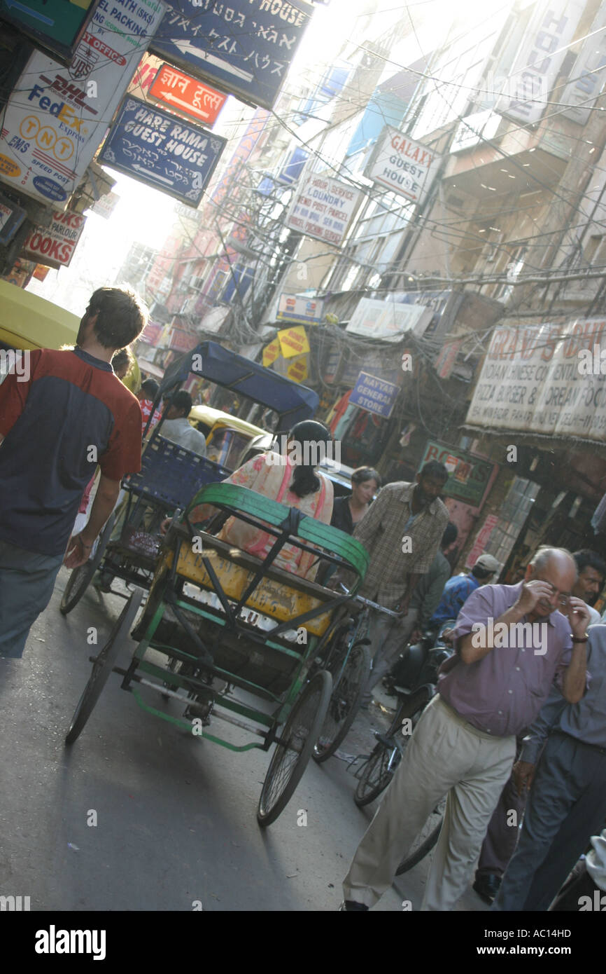 rickshaw in the streets of Delhi Stock Photo - Alamy