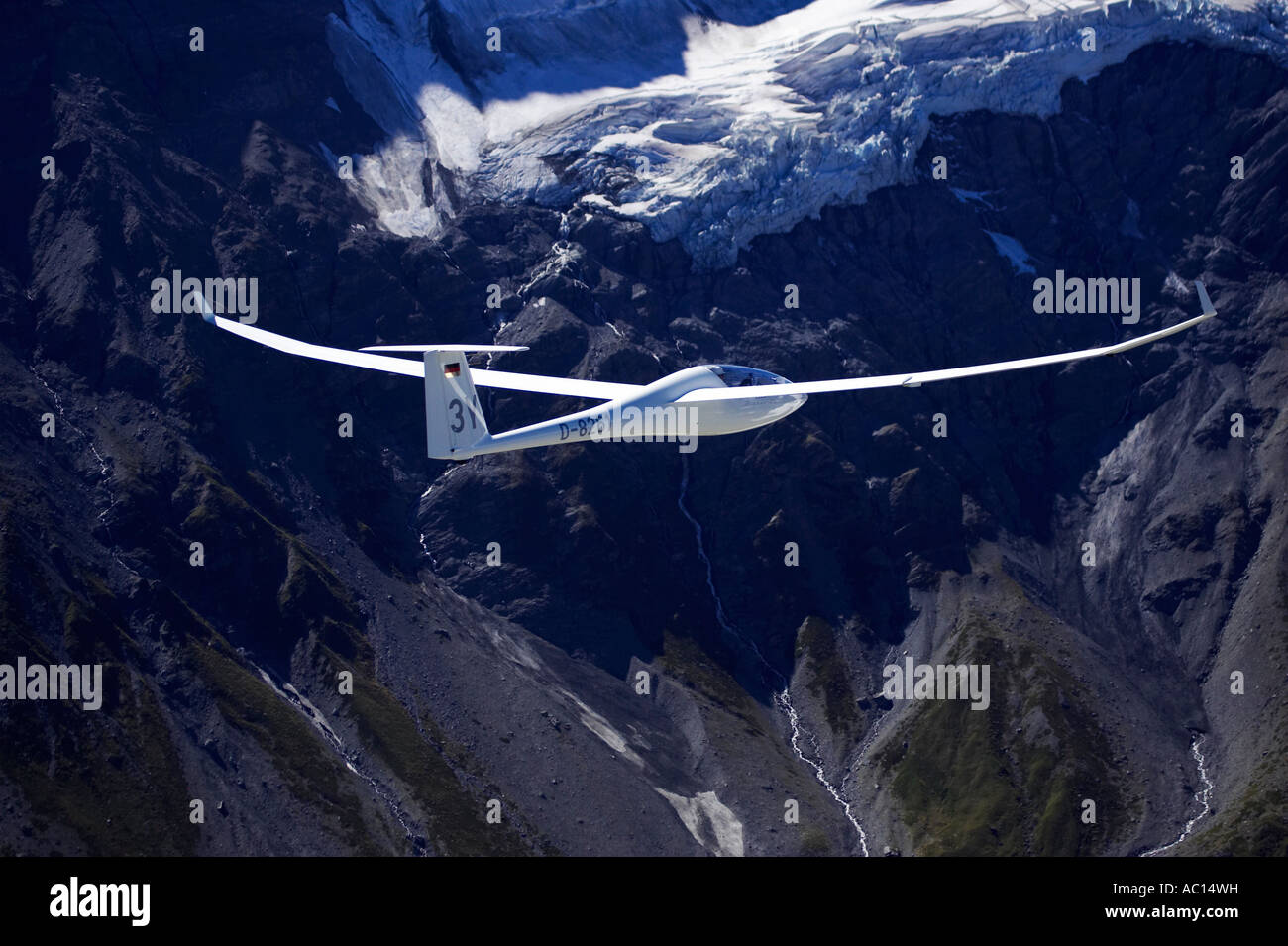 Glider Southern Alps South Island New Zealand Stock Photo - Alamy