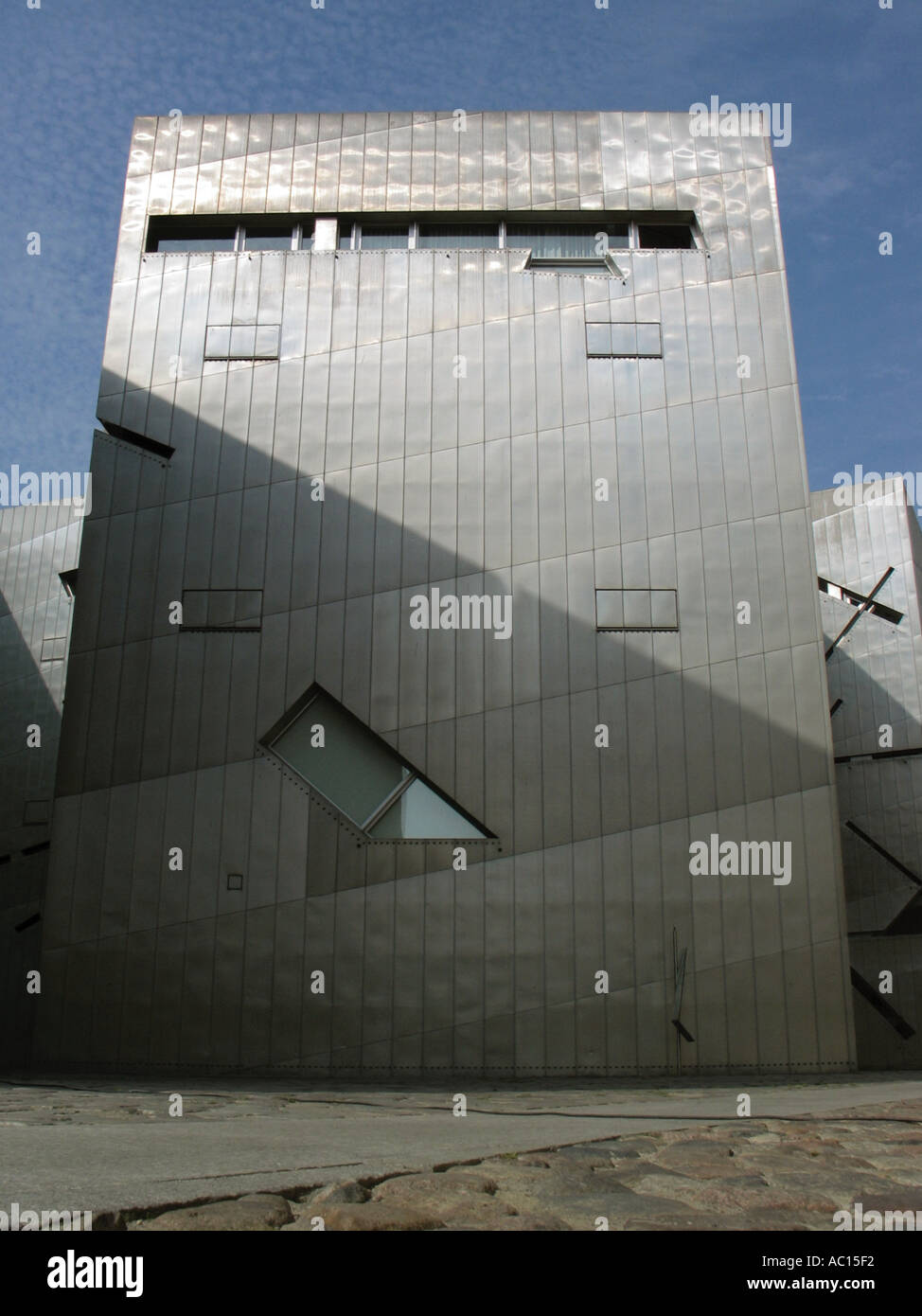 Exterior window slits steel facade Jewish museum by architect Daniel ...