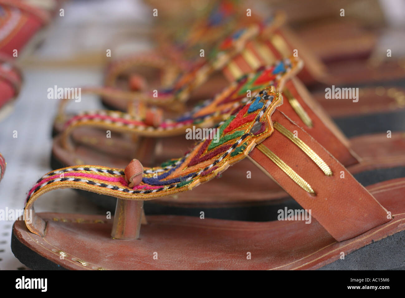 handmade leather sandels Stock Photo - Alamy