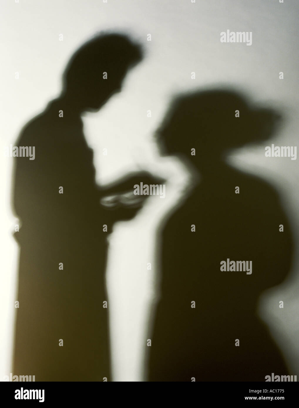 Interview doctor patient shadows on the wall Stock Photo - Alamy