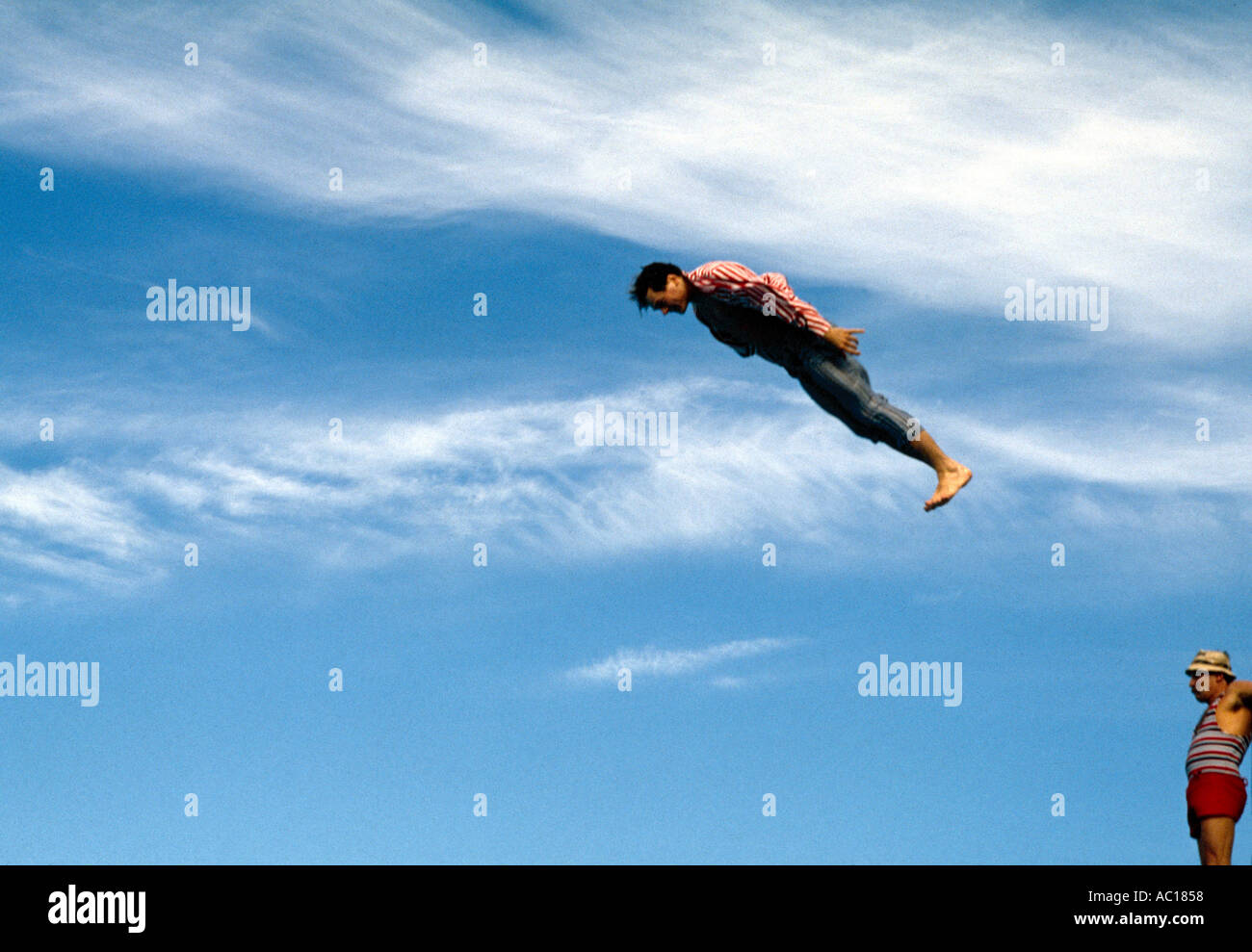 Man dive from a diving board Stock Photo - Alamy