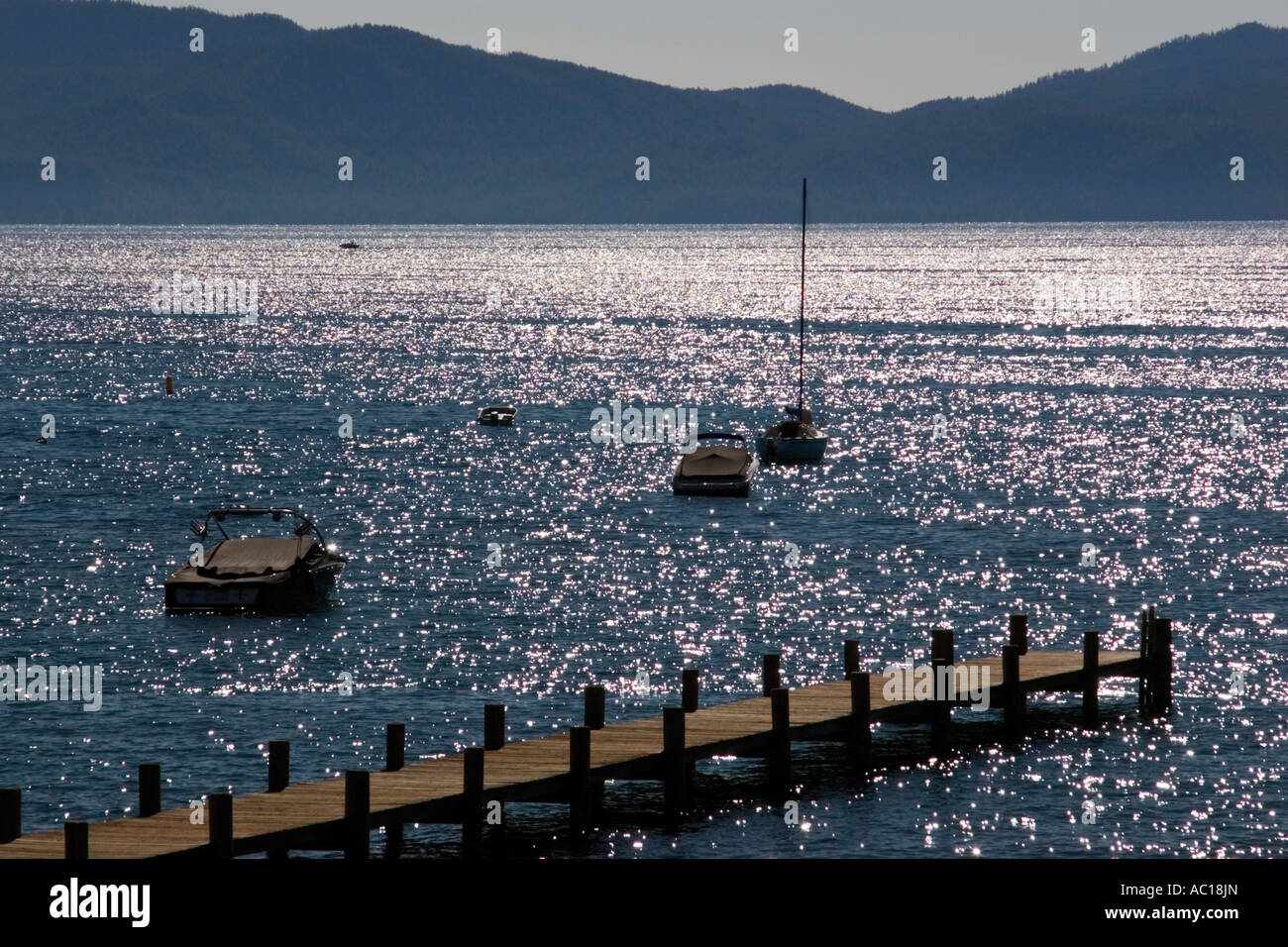 Lake Tahoe in the morning Stock Photo - Alamy
