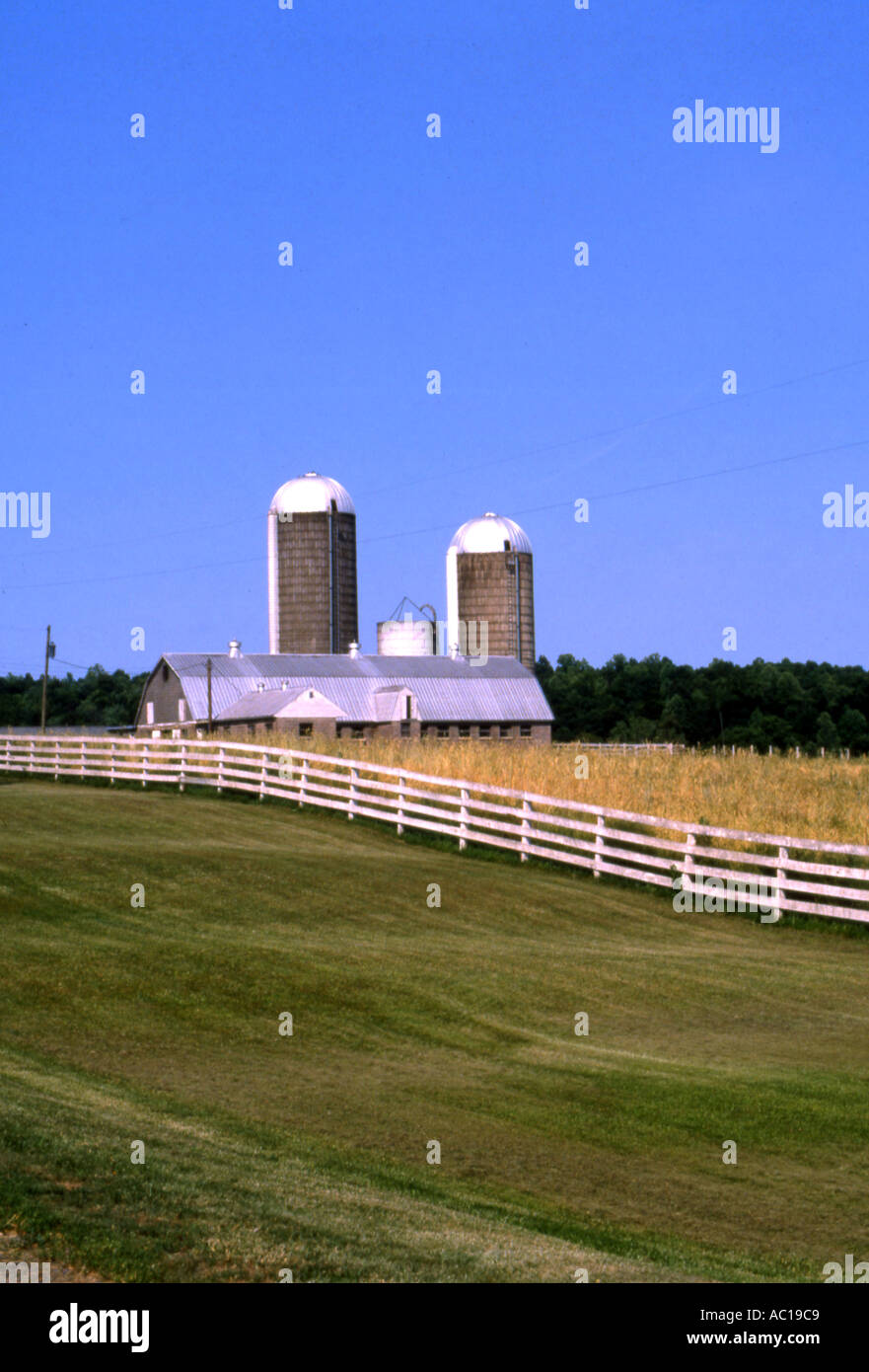 Farm Silo Virginia USA Stock Photo - Alamy
